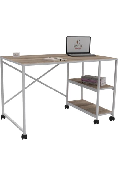 Kenzlife ofis masası miyako 075x130x60 crdbyz tekerlekli