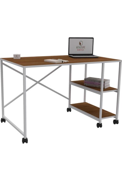 Kenzlife ofis masası miyako 075x130x80 cvzbyz tekerlekli