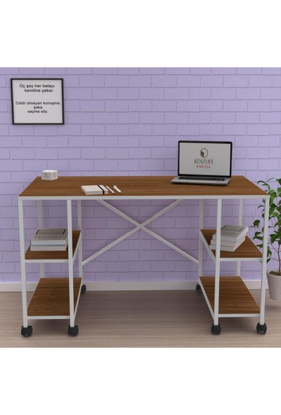 Kenzlife ofis masası sumiko 075x110x80 cvzbyz tekerlekli