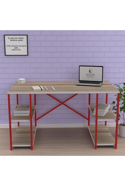 Kenzlife ofis masası yutaka 075x130x80 crdkrm Kenzlife ofis masası yutaka 075x130x80 crdkrm