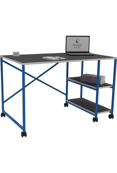 Kenzlife ofis masası miyako 075x170x60 grimvi tekerlekli Kenzlife ofis masası miyako 075x170x60 grimvi tekerlekli