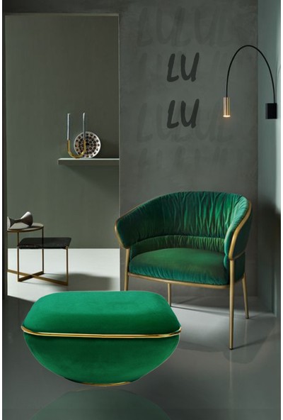 Zem Lulu Green - Gold Puf