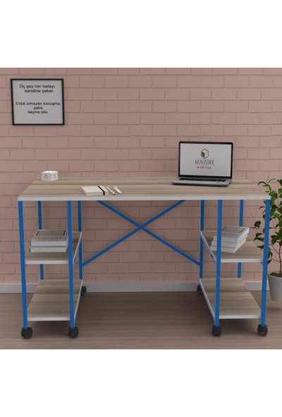 Kenzlife ofis masası sumiko 075x130x40 crdmvi tekerlekli