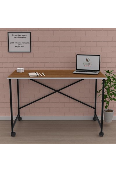 Kenzlife ofis masası momoko 075x090x60 cvzsyh tekerlekli Kenzlife ofis masası momoko 075x090x60 cvzsyh tekerlekli