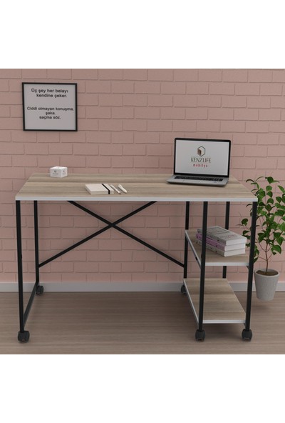 Kenzlife ofis masası miyako 075x090x40 crdsyh tekerlekli