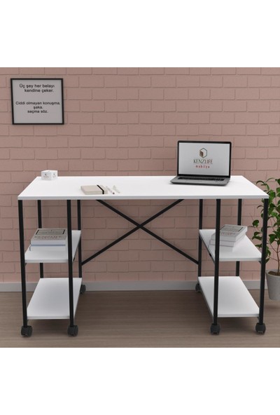 Kenzlife ofis masası sumiko 075x110x60 byzsyh tekerlekli Kenzlife ofis masası sumiko 075x110x60 byzsyh tekerlekli