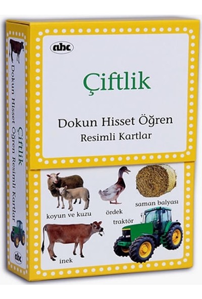 ABC Dokun Hisset Öğren Çiftlik Eğitici Kartlar ABC Dokun Hisset Öğren Çiftlik Eğitici Kartlar
