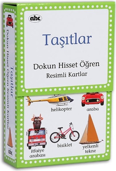 ABC Dokun Hisset Öğren Taşıtlar Eğitici Kartlar ABC Dokun Hisset Öğren Taşıtlar Eğitici Kartlar