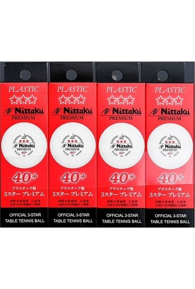 Nittaku Premium 40+ Plastic 3 Lü 4 Kutu