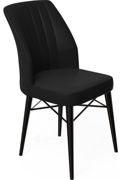 Rovena Liva Siyah Gürgen Ayaklı sandalye