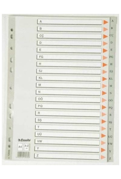Esselte Dosya Ayracı Seperatör A-Z Harfli - 13935-A4