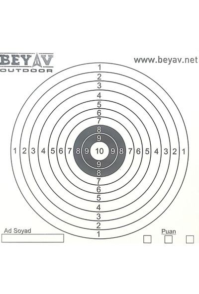 Bey Av Hedef Kağıdı 14CM*14CM 100 Adet