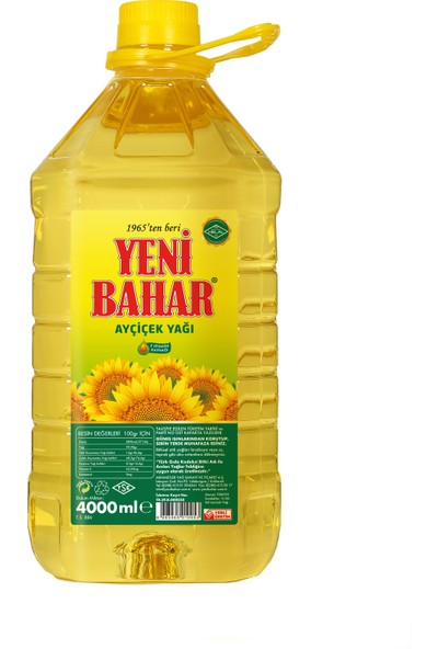 Yeni Bahar Ayçiçek Yağı 4 Lt