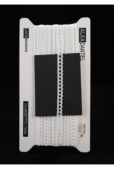 Alka Dantel Pamuk Beyaz Kopanaki 10 mt