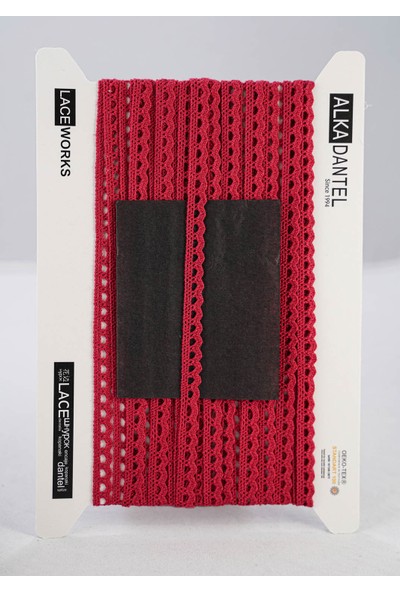 Alka Dantel Pamuk Bordo Kopanaki 10 mt