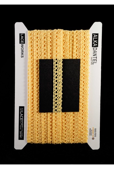 Alka Dantel Pamuk Sarı Kopanaki 10 mt