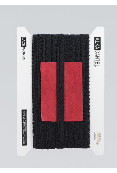 Alka Dantel Pamuk Siyah Kopanaki 10 mt