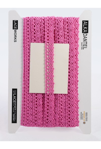 Alka Dantel Pamuk Fuşya Kopanaki 10 mt
