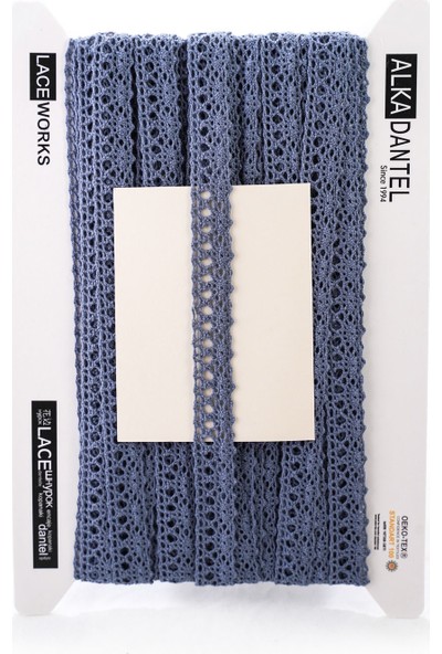 Alka Dantel Pamuk Indigo Kopanaki 10 mt