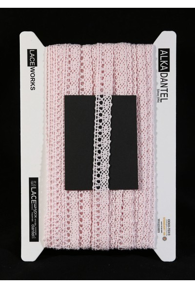 Alka Dantel Pamuk Açık Pembe Kopanaki 10 mt Alka Dantel Pamuk Açık Pembe Kopanaki 10 mt