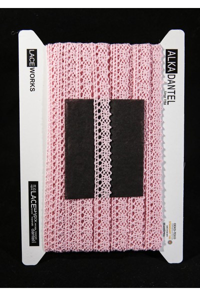 Alka Dantel Pamuk Bebe Pembe Kopanaki 10 mt