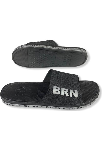 Brn Kadın Siyah Kaymaz Taban Terlik Deniz Plaj Havuz Terliği Günlük Terlik