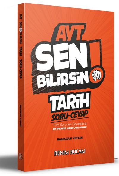 Benim Hocam Yayınları AYT Tarih Sen Bilirsin Soru-Cevap Kitabı - Ramazan Yetgin Benim Hocam Yayınları AYT Tarih Sen Bilirsin Soru-Cevap Kitabı - Ramazan Yetgin