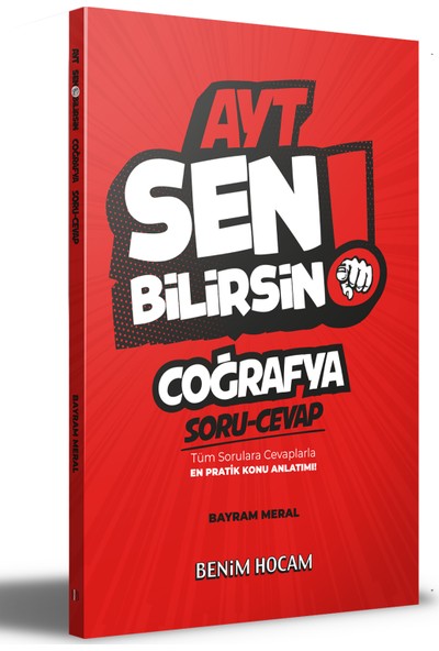 Benim Hocam Yayınları AYT Coğrafya Sen Bilirsin Soru-Cevap Kitabı - Bayram Meral Benim Hocam Yayınları AYT Coğrafya Sen Bilirsin Soru-Cevap Kitabı - Bayram Meral