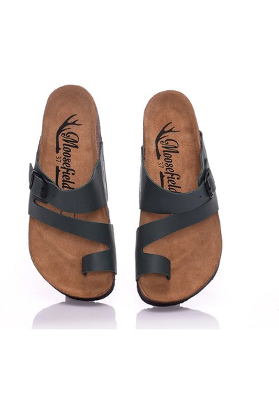 Moosefield Deri Yeşil Kadın Terlik