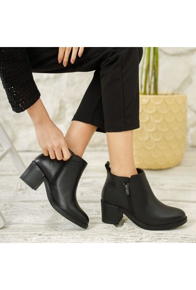 Diego Carlotti Deri Günlük Klasik Kadın Bot / Bootie