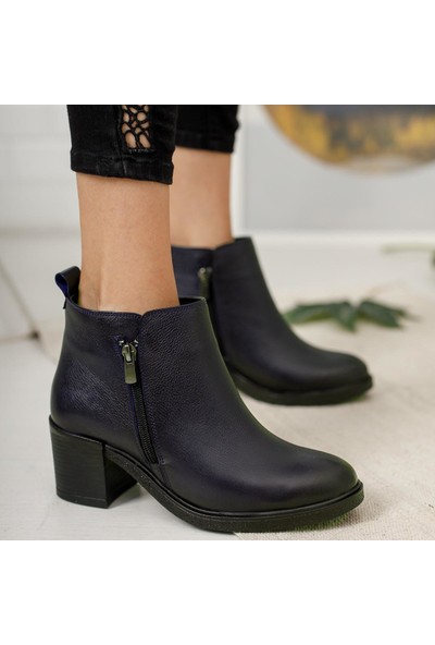 Diego Carlotti Deri Günlük Klasik Kadın Bot / Bootie