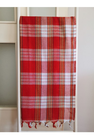 Melis Home Peştemal, Hamam Havlusu Klasik Kırmızı Melis Home Peştemal, Hamam Havlusu Klasik Kırmızı