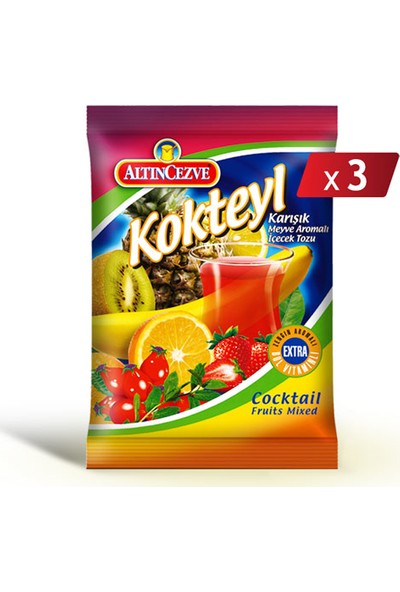 Altın Cezve Kokteyl Aromalı Toz Içecek 300 gr 3 Adet Altın Cezve Kokteyl Aromalı Toz Içecek 300 gr 3 Adet