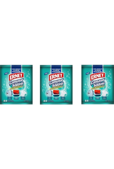 Ernet Çamaşır Sodası Beyazlatıcı ve Kireç Önleyici 500 gr X 3 Paket