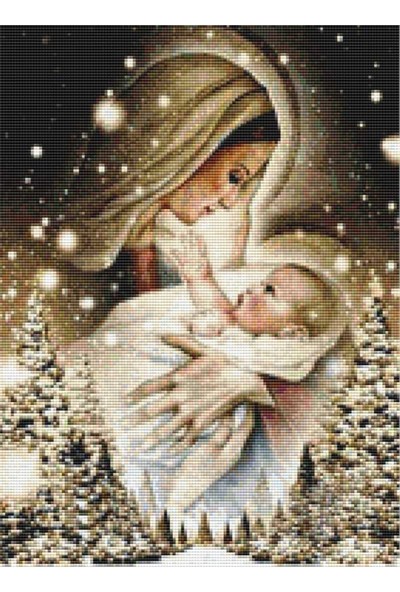 Movas Sanat Anne ve Bebek Elmas Mozaik Tablo Mozaik Puzzle 35 x 50cm E2020-1353-M Movas Sanat Anne ve Bebek Elmas Mozaik Tablo Mozaik Puzzle 35 x 50cm E2020-1353-M