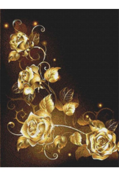 Movas Sanat Altın Güller Elmas Mozaik Tablo Mozaik Puzzle 40 x 55cm E2020-1448-M Movas Sanat Altın Güller Elmas Mozaik Tablo Mozaik Puzzle 40 x 55cm E2020-1448-M