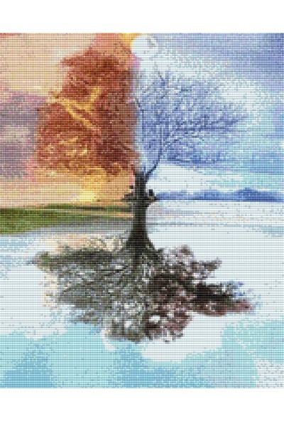 Movas Sanat Dört Mevsim Elmas Mozaik Tablo Mozaik Puzzle 40 x 50cm E2020-1584-M Movas Sanat Dört Mevsim Elmas Mozaik Tablo Mozaik Puzzle 40 x 50cm E2020-1584-M