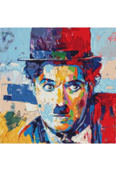 Movas Sanat Charlie Chaplin ve Renkler Elmas Mozaik Tablo Mozaik Puzzle 45 x 45cm E2020-1619-M Movas Sanat Charlie Chaplin ve Renkler Elmas Mozaik Tablo Mozaik Puzzle 45 x 45cm E2020-1619-M