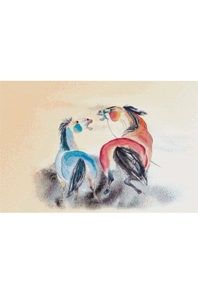 Movas Sanat Bir Çift At Elmas Mozaik Tablo Mozaik Puzzle 50 x 33cm E2020937M Movas Sanat Bir Çift At Elmas Mozaik Tablo Mozaik Puzzle 50 x 33cm E2020937M