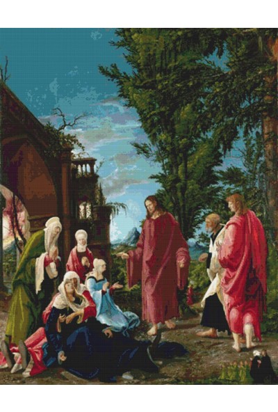 Movas Sanat Mesih Annesinden Ayrılırken Elmas Mozaik Tablo Mozaik Puzzle 45 x 57cm E2020592