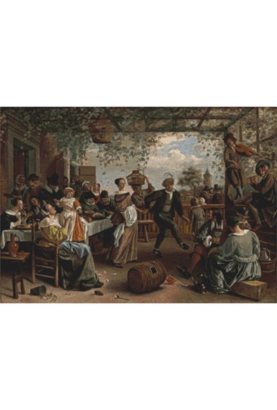 Movas Sanat Dans Eden Çift Jan Steen Elmas Mozaik Tablo Mozaik Puzzle 50 x 35cm E2020991M Movas Sanat Dans Eden Çift Jan Steen Elmas Mozaik Tablo Mozaik Puzzle 50 x 35cm E2020991M
