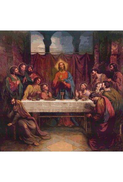 Movas Sanat Mesih'in Son Akşam Yemeği Elmas Mozaik Tablo Mozaik Puzzle 50 x 49cm E2020396 Movas Sanat Mesih'in Son Akşam Yemeği Elmas Mozaik Tablo Mozaik Puzzle 50 x 49cm E2020396