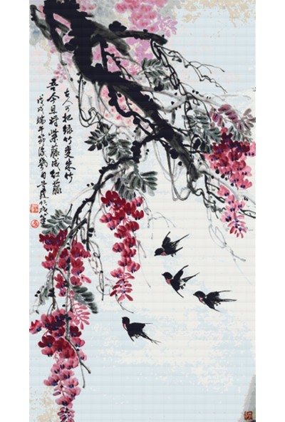 Movas Sanat Mor Salkımlar ve Kuşlar Elmas Mozaik Tablo Mozaik Puzzle 39 x 74cm E2020176 Movas Sanat Mor Salkımlar ve Kuşlar Elmas Mozaik Tablo Mozaik Puzzle 39 x 74cm E2020176