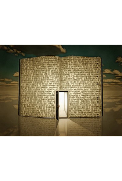 Movas Sanat Kitaplar ve Hayallere Açılan Kapı Elmas Mozaik Tablo Mozaik Puzzle 47 x 35cm E2020332