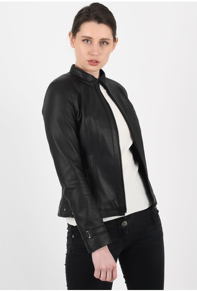 ALİN Kibyra Siyah Deri Ceket Kadın ALİN Kibyra Siyah Deri Ceket Kadın
