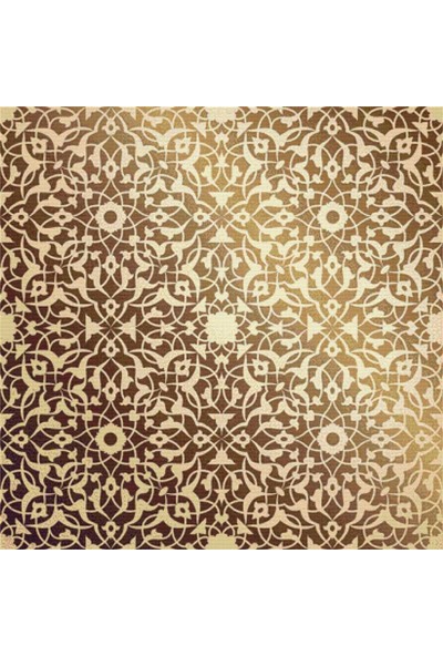 Movas Sanat İslami Çiçek Desenleri Elmas Mozaik Tablo Mozaik Puzzle 50 x 50cm E20201017M