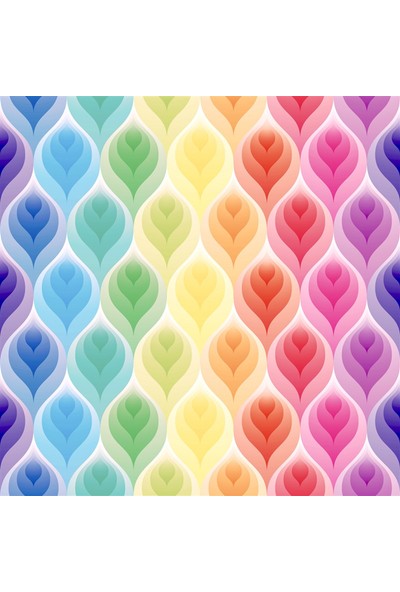 Movas Sanat Gökkuşağı Damlaları Elmas Mozaik Tablo Mozaik Puzzle 47 x 47cm E2020227