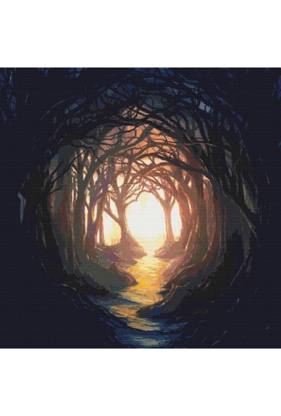 Movas Sanat Kara Orman Elmas Mozaik Tablo Mozaik Puzzle 53 x 53cm E2020151 Movas Sanat Kara Orman Elmas Mozaik Tablo Mozaik Puzzle 53 x 53cm E2020151