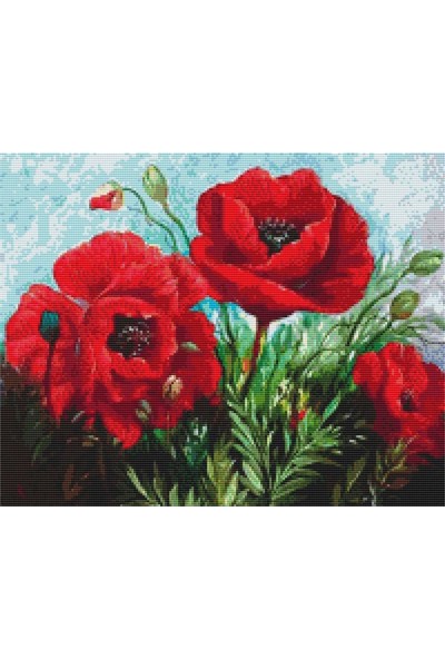 Movas Sanat Gelincikler ve Bahar Elmas Mozaik Tablo Mozaik Puzzle 50 x 40cm E2020-1579-M Movas Sanat Gelincikler ve Bahar Elmas Mozaik Tablo Mozaik Puzzle 50 x 40cm E2020-1579-M