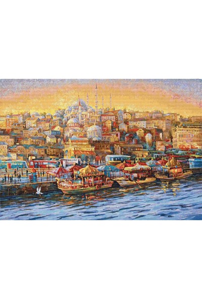 Movas Sanat İstanbul'da Akşam- Sivenkov Elmas Mozaik Tablo Mozaik Puzzle 65 x 45cm E20201729M Movas Sanat İstanbul'da Akşam- Sivenkov Elmas Mozaik Tablo Mozaik Puzzle 65 x 45cm E20201729M